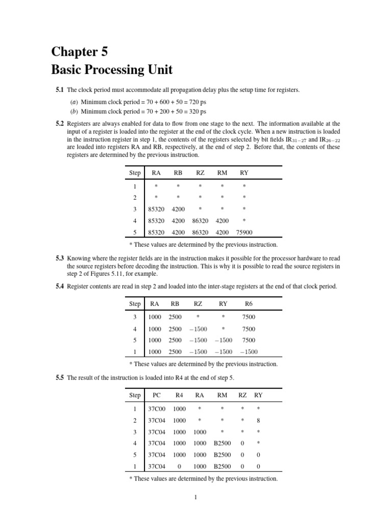 Comporg6 Sol5 | PDF | Central Processing Unit | Electrical Engineering