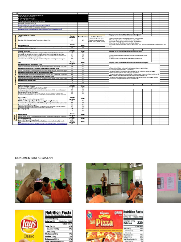CP 1 - Bungkus Jajan Sebagai Media Pembelajaran Label Text | PDF