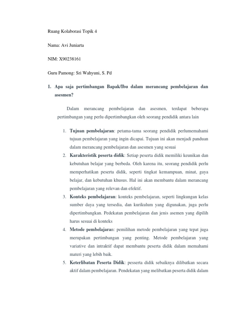Ruang Kolaborasi Topik 4 | PDF