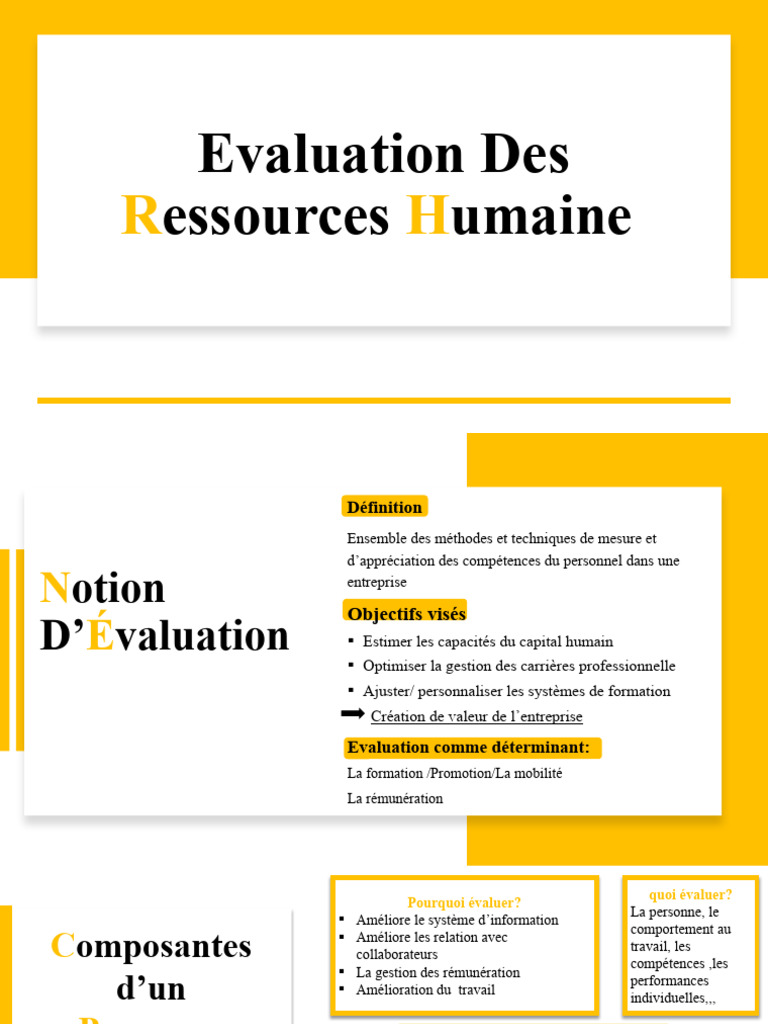 Évaluation des Ressources Humaines | PDF | Compétence (Ressources ...