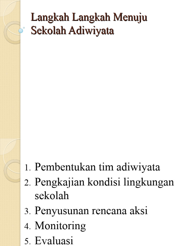 Langkah Langkah Menuju Sekolah Adiwiyata | PDF
