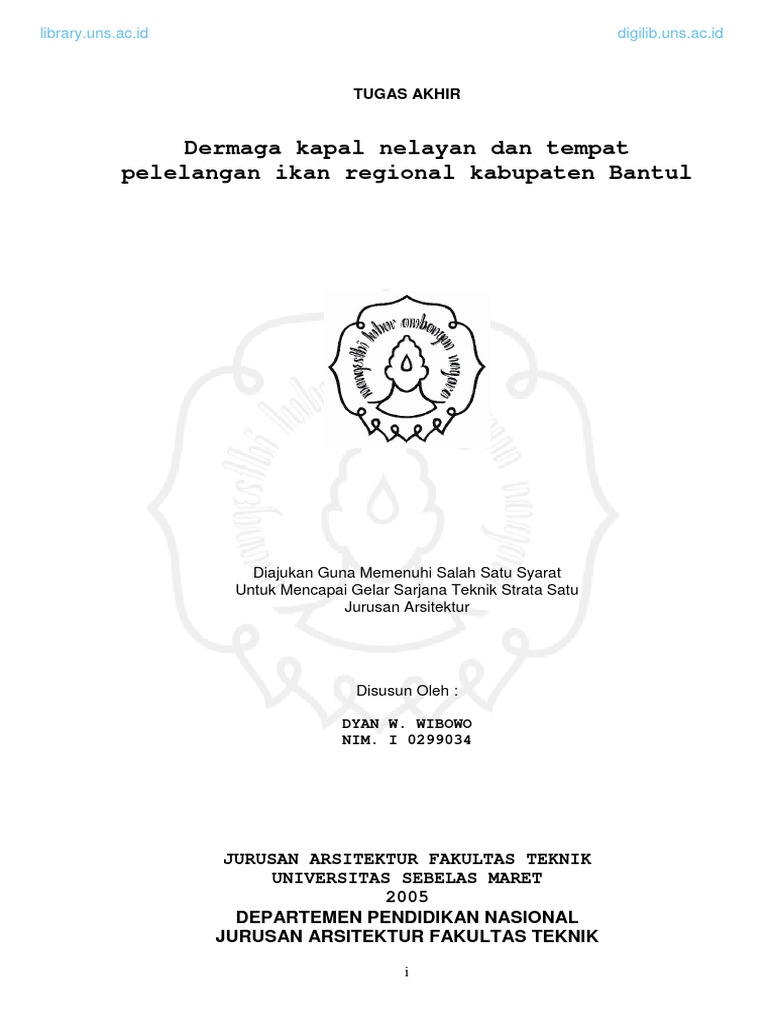 Sketsa Dermaga Nelayan Bantul | PDF