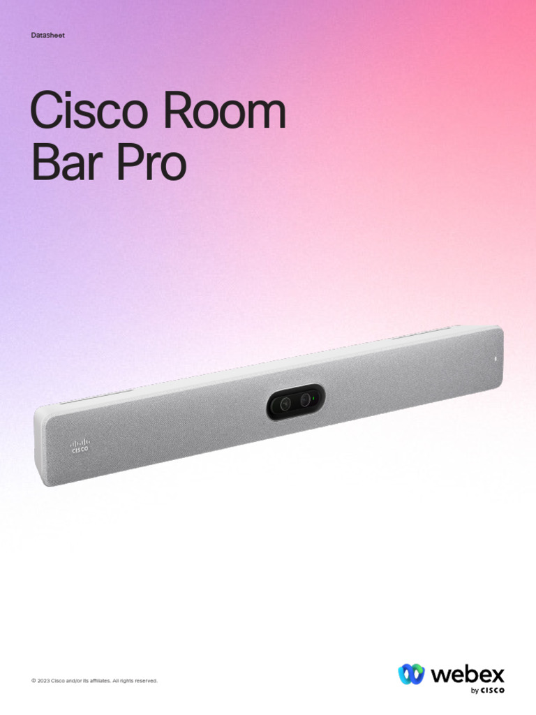 Room Bar Pro Datasheet CM 5892 | PDF