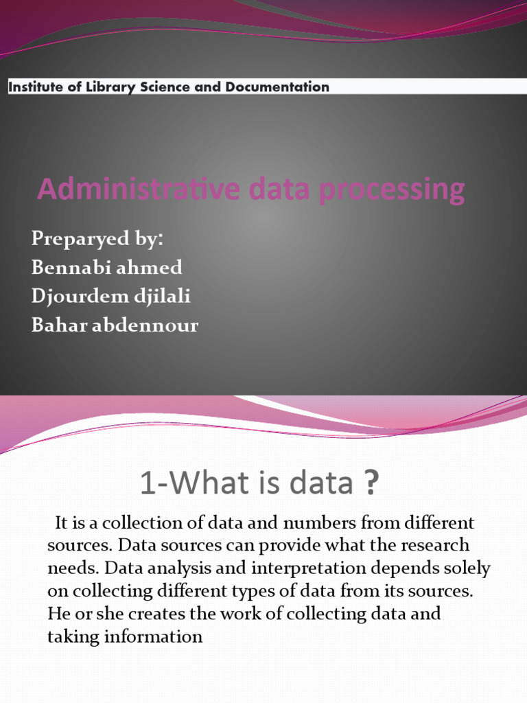 Administrative Data Processing | PDF