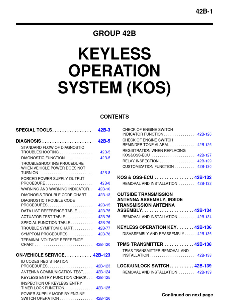 Keyless Operation System (Kos) : Group 42B | PDF
