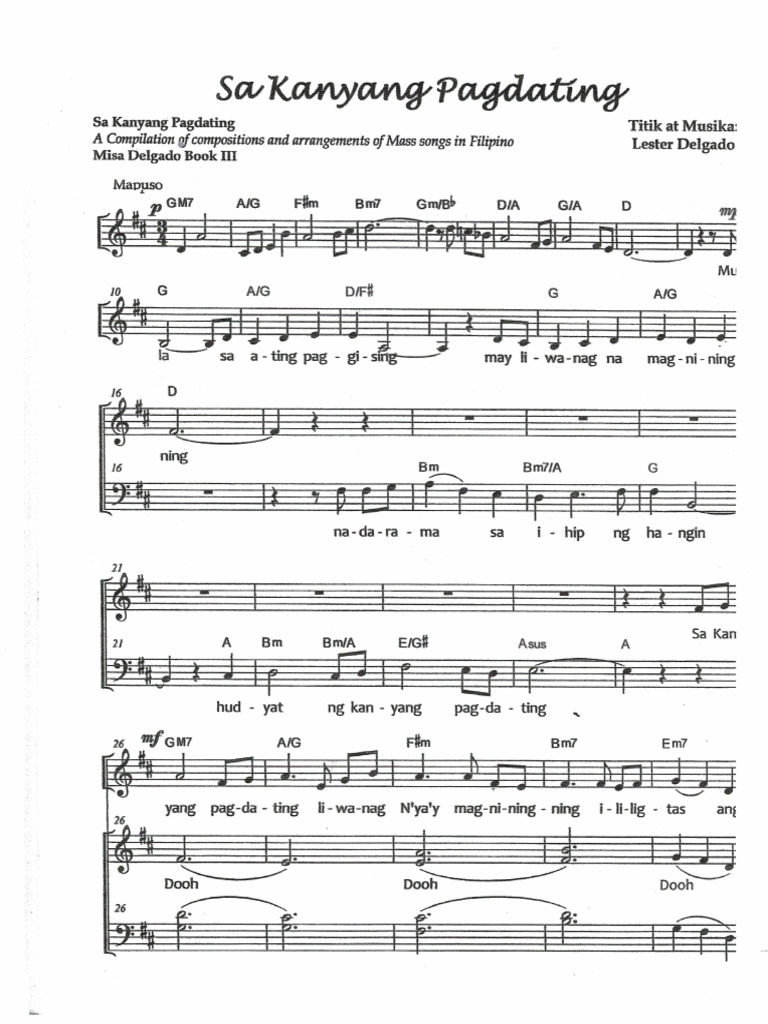 Sa Kanyang Pagdating | PDF