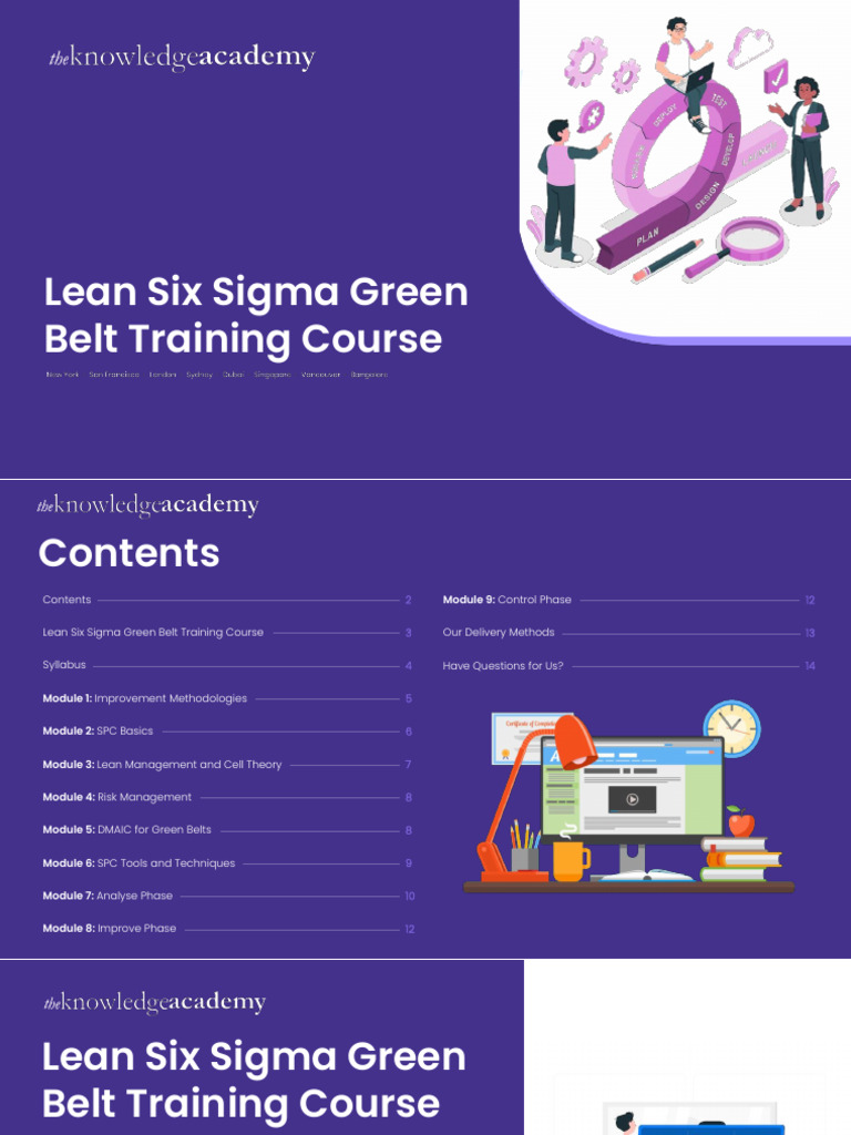 Lean Six Sigma Green Belt Course Overview | PDF | Business