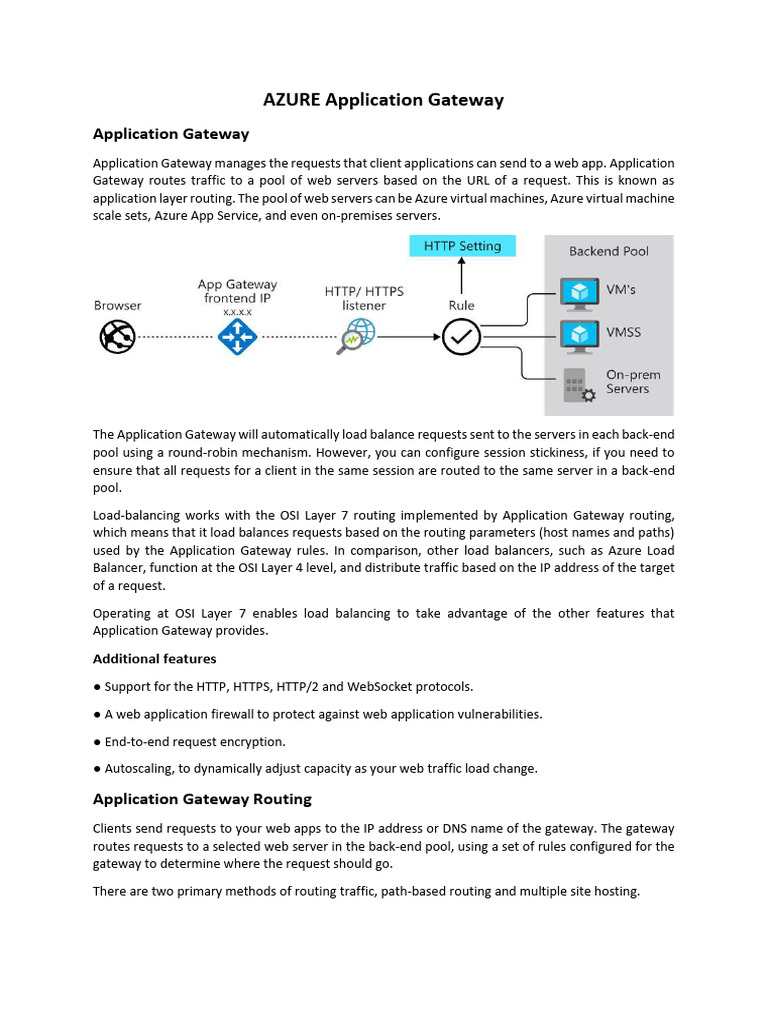 Azure Application Gateway Guide | PDF