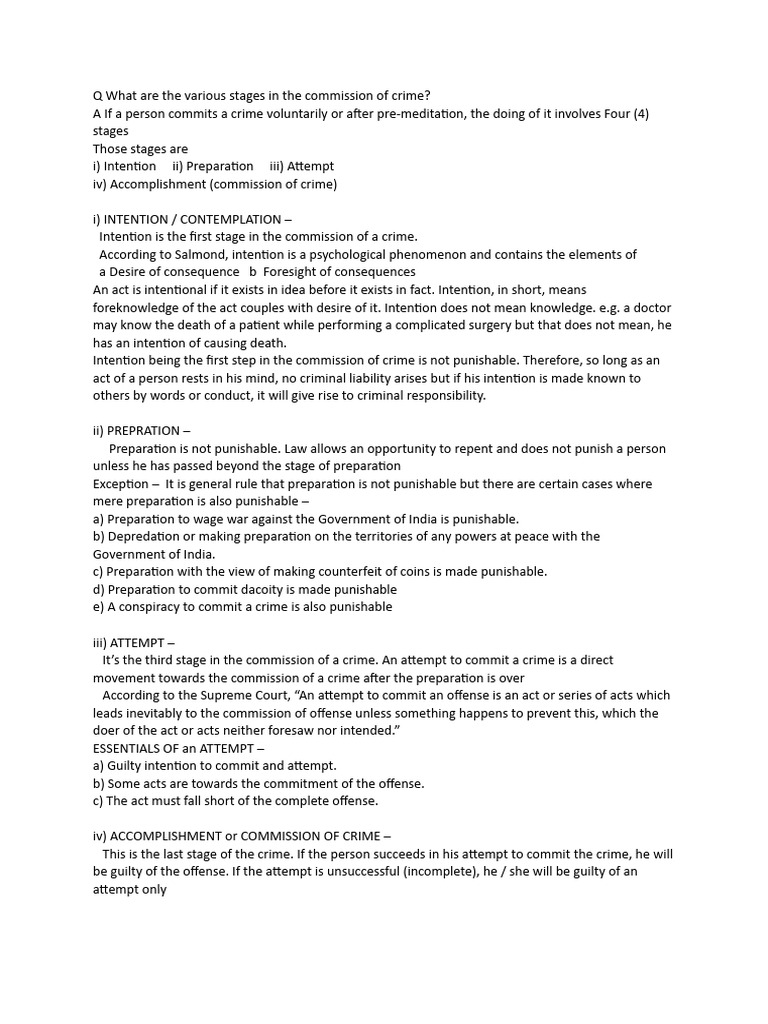 Law of Crime Notes | PDF