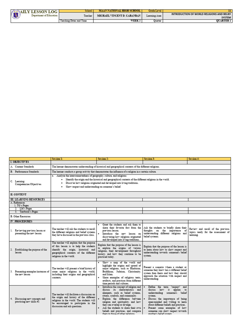 Iwrbs Q1 Week2 | PDF | Learning | Behavior Modification