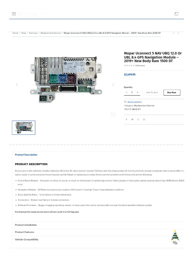 Uconnect 5 NAV Module for Ram 1500 DT | PDF | Computing