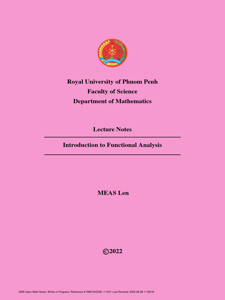 Introduction To FuntionalAnalysis | PDF | Functional Analysis | Measure (Mathematics)