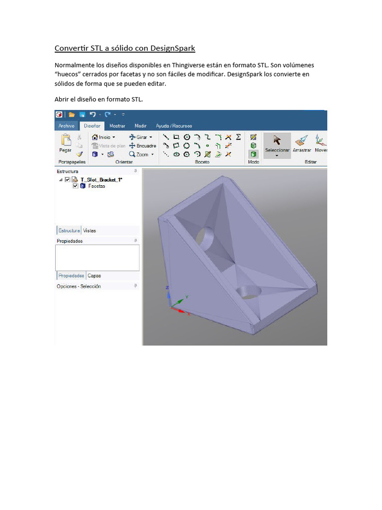 Convertir STL A Sólidoen Design Spark Mechanical | PDF