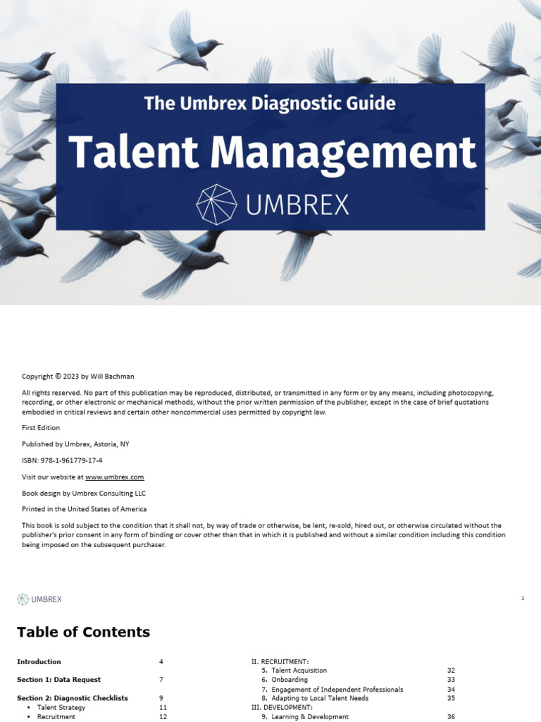 Talent Management Diagnostic First Edition Pdf