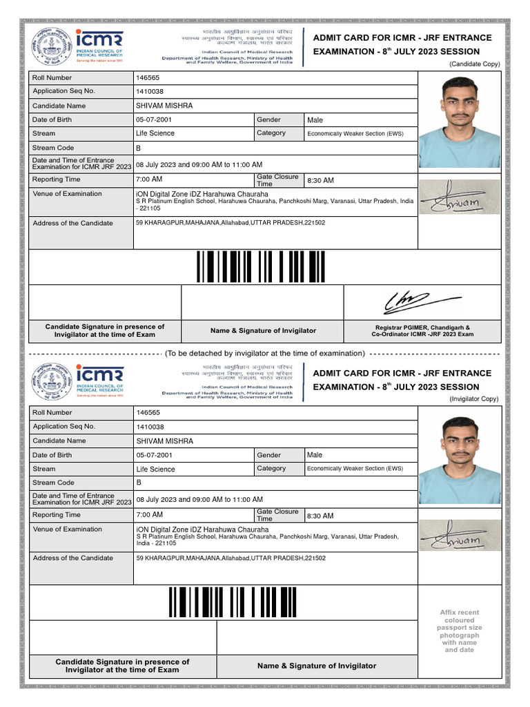 Admit Card | PDF