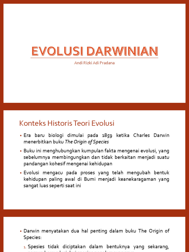 Teori Evolusi Darwin dan Seleksi Alam | PDF