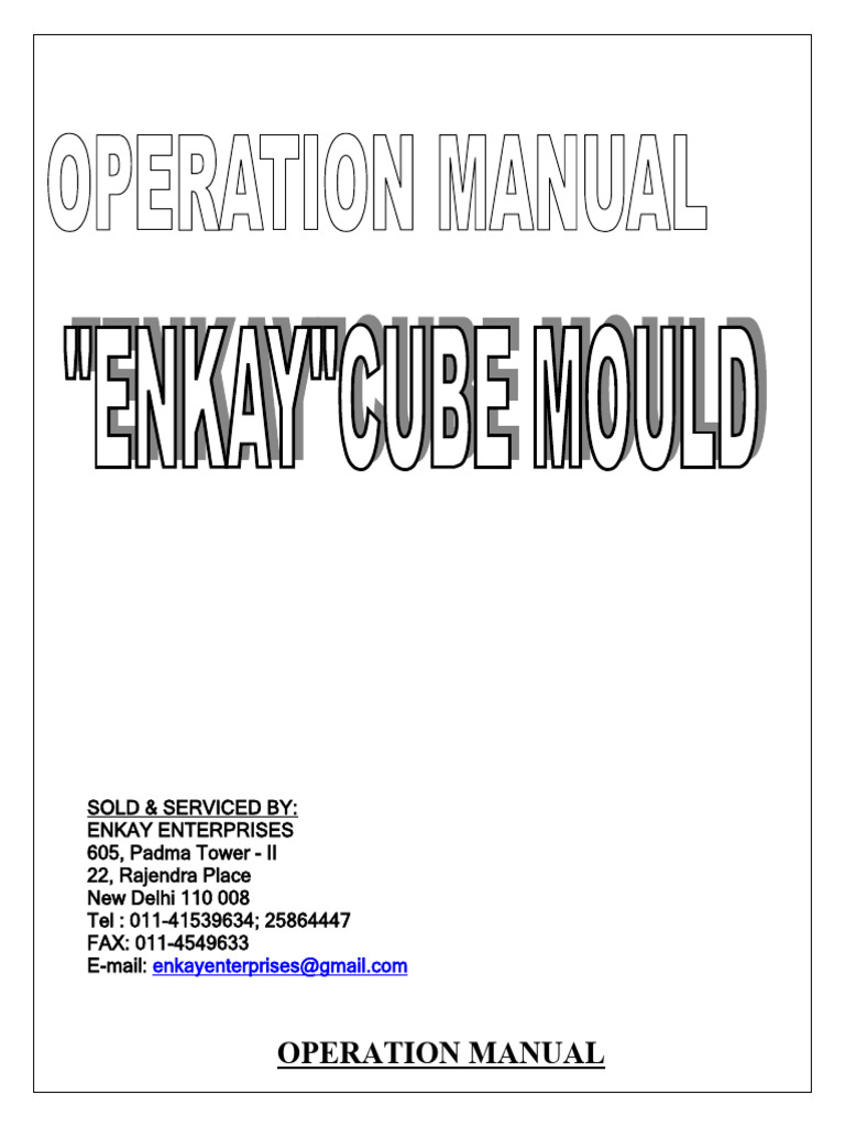 Cube Mould Filling Procedure Guide | PDF