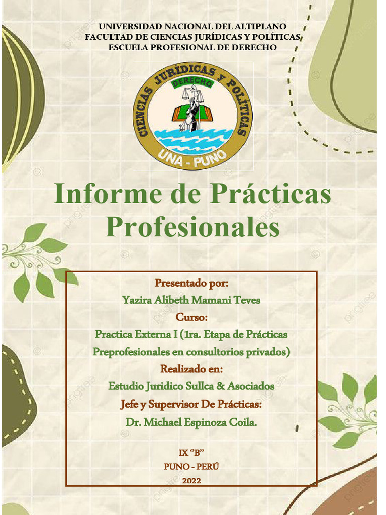 Informe de Practicas Off F 1 | PDF | Despacho de abogados | Ley procesal