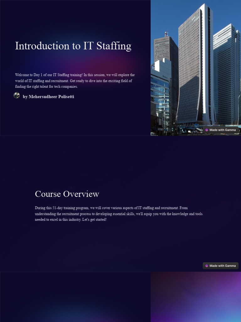 Introduction To IT Staffing | Download Free PDF | Recruitment | Cognition