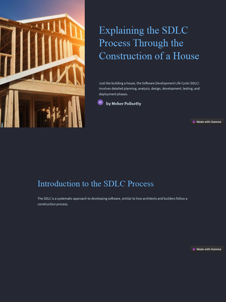 Explaining The SDLC Process Through The Construction of A House | PDF ...
