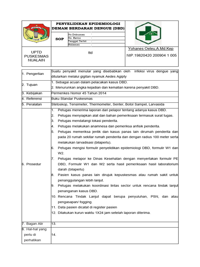 Sop Pe DBD F | PDF | Sains & Matematika