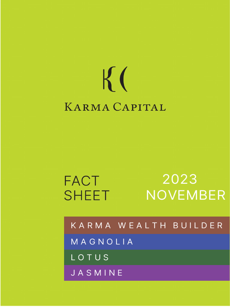 Karma - Capital - Domestic Factsheet-November - 2023 Final | PDF | Investing | Market Capitalization