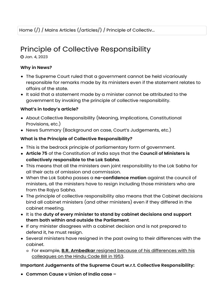 Understanding Collective Responsibility | PDF | Public Law | Justice