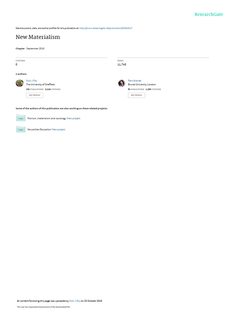 New Materialism | PDF | Materialism | Reality