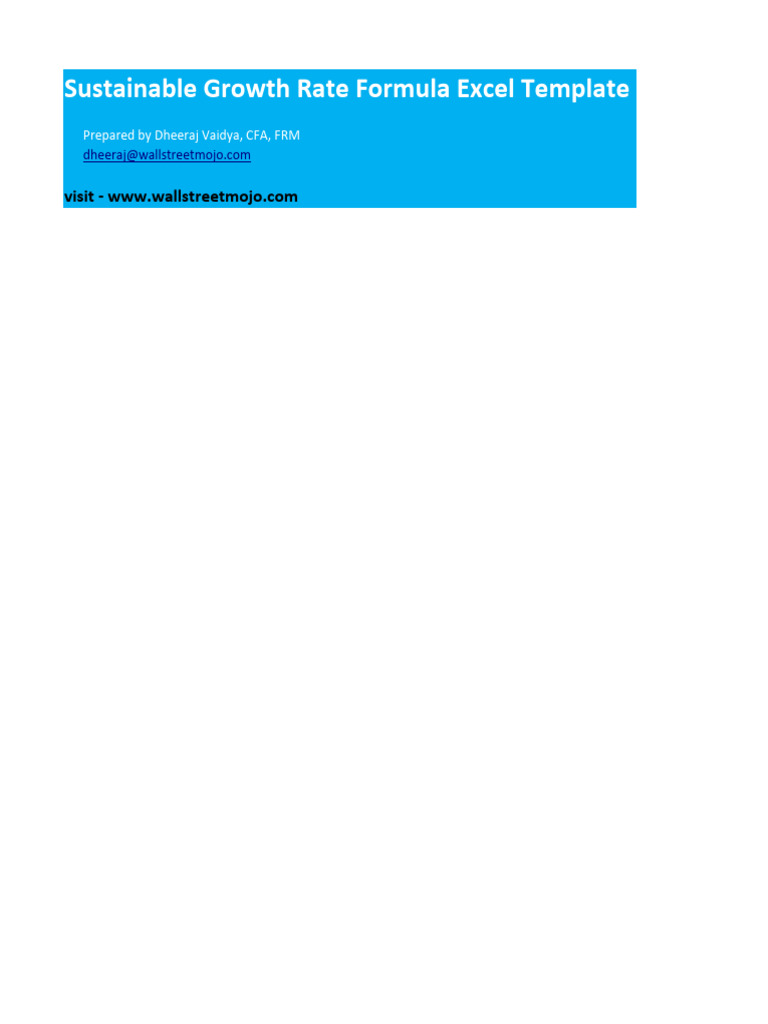 Sustainable Growth Rate Calculation Guide | PDF