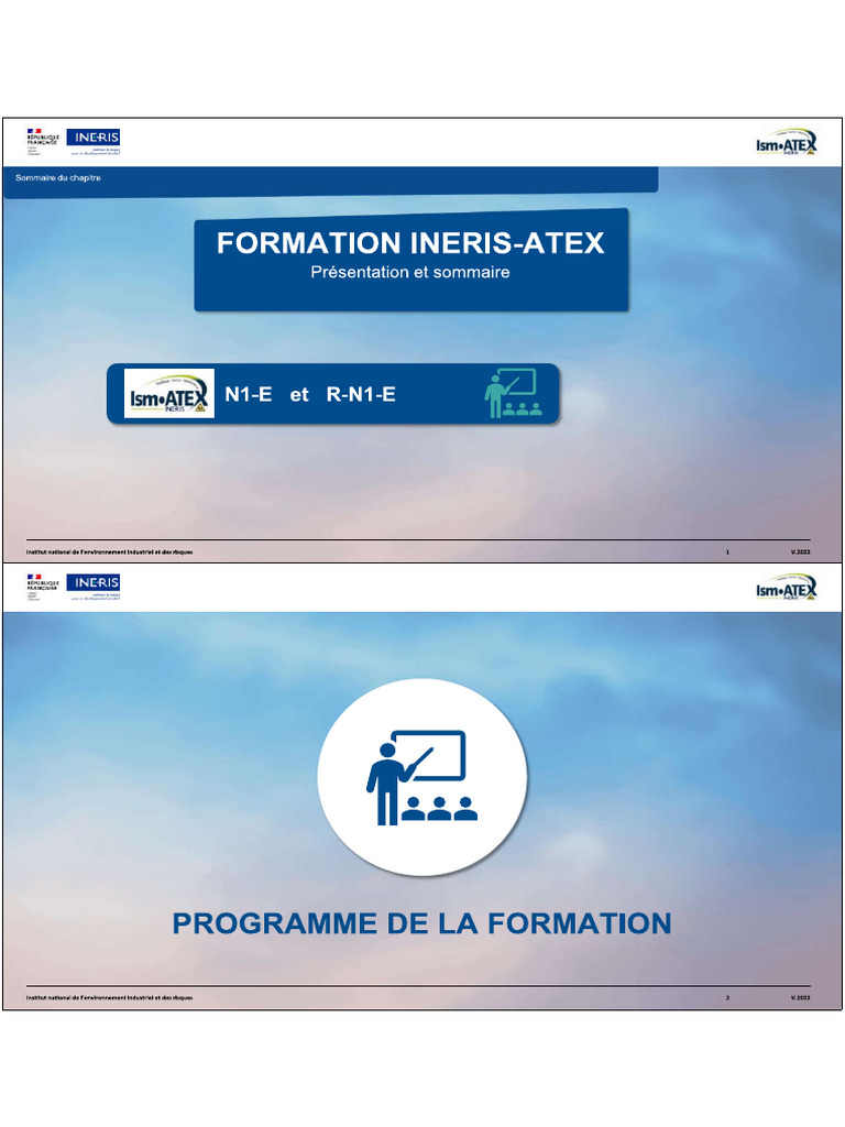 Formation Ineris Ism-Atex N1-E Et Rn1-E v1 2022 | PDF