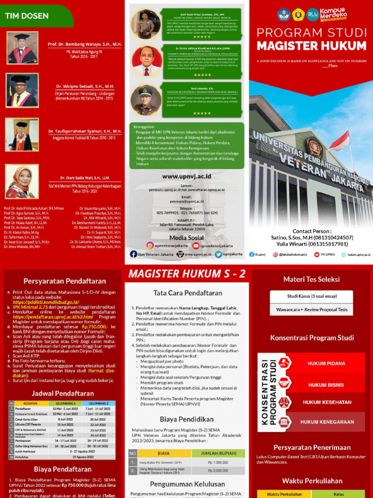 Brosur S2 Magister Hukum Fakultas Hukum | PDF