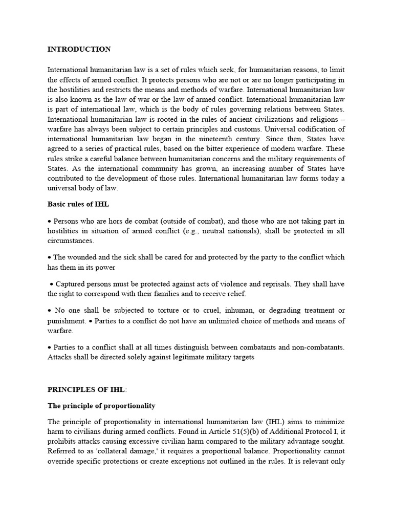 Ihl & Source of Ihl | PDF | International Humanitarian Law | Geneva ...