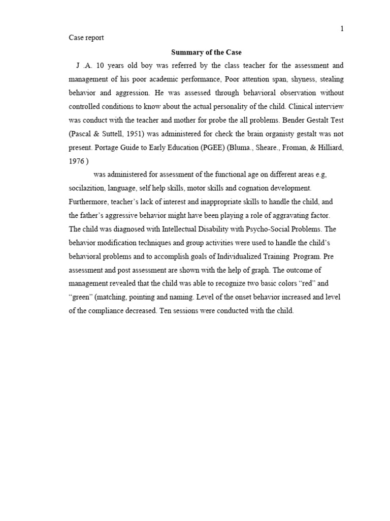 Ful and Final Case Repor J A | PDF