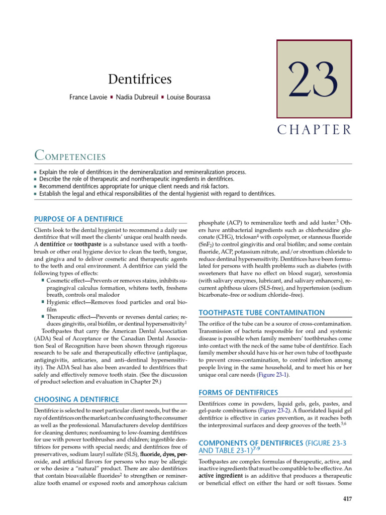 Dentifrices | PDF