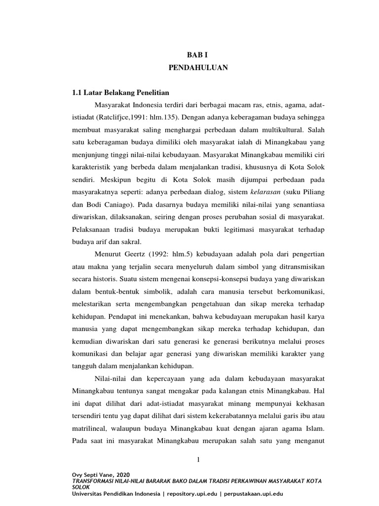 Transformasi Bararak Bako di Solok | PDF