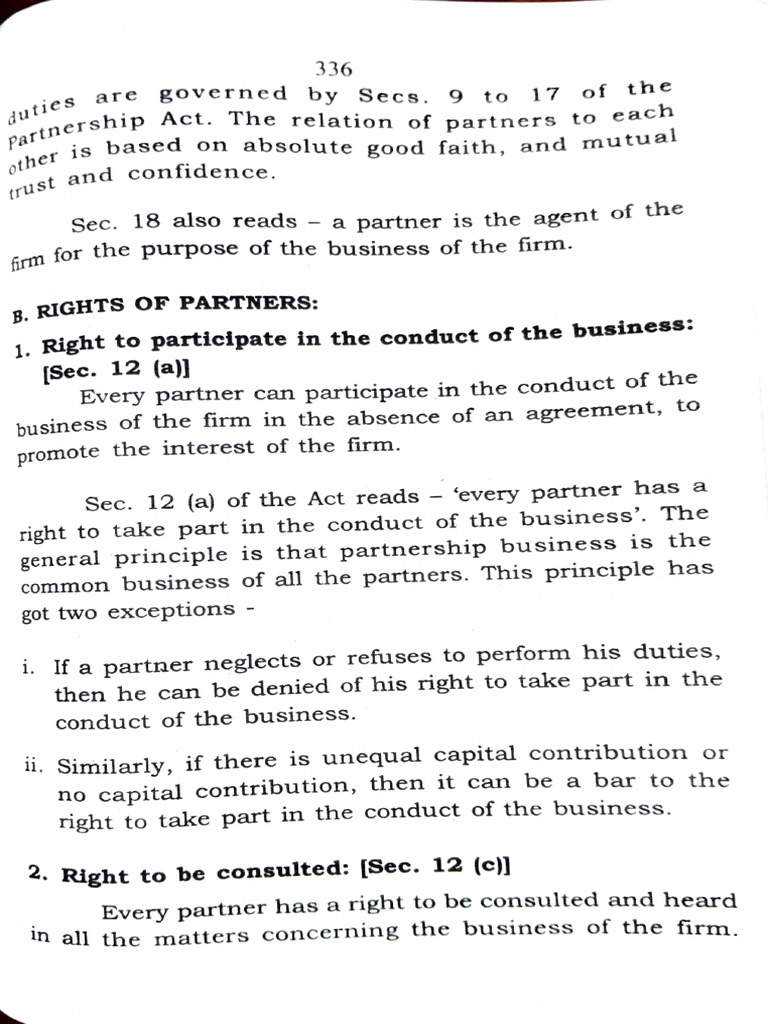 Rights and Duties of Partners | PDF | Partnership | Interest