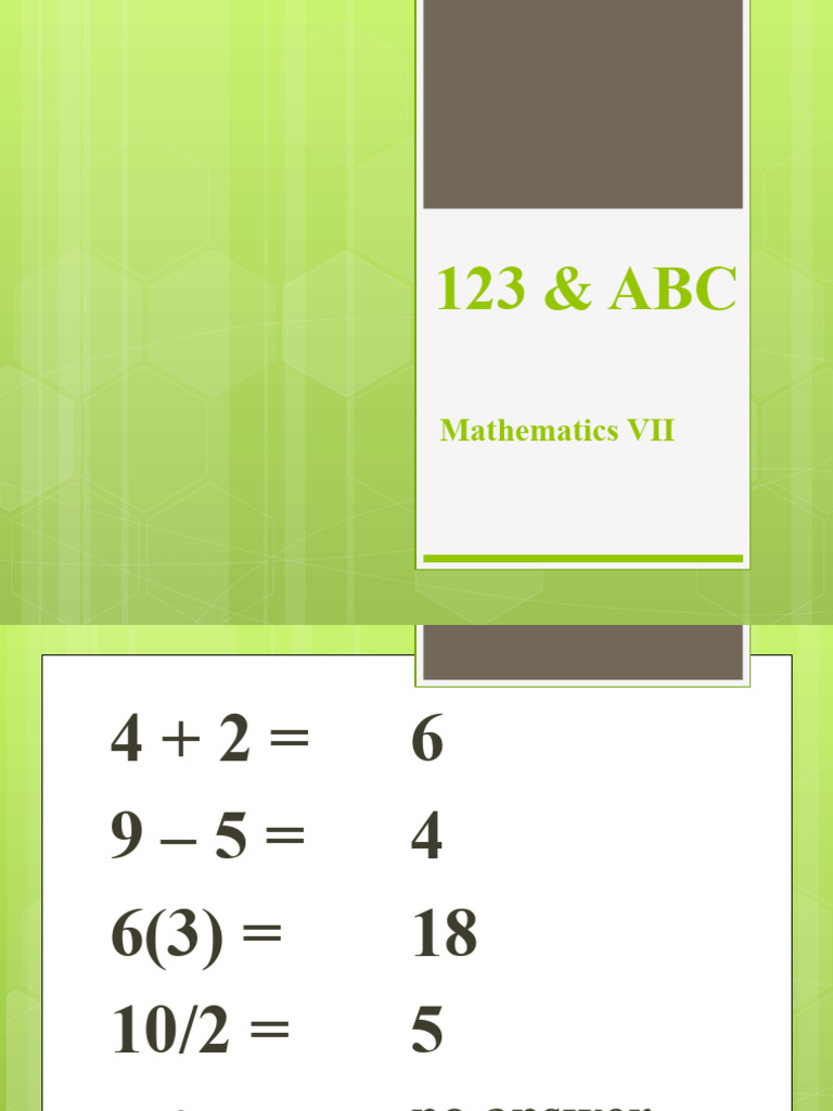 123 ABC Math | PDF