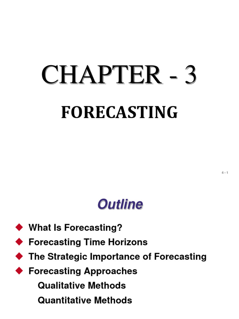 CH - 3 | PDF | Forecasting | Moving Average