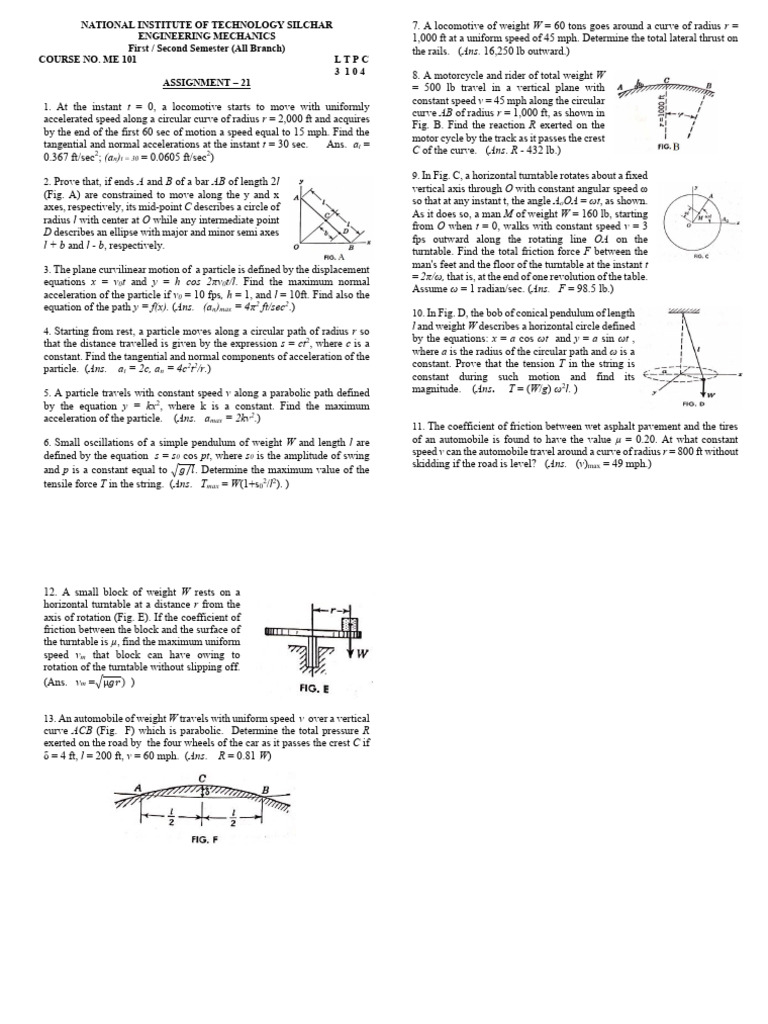 Em Assignment 21 Pdf Speed Acceleration