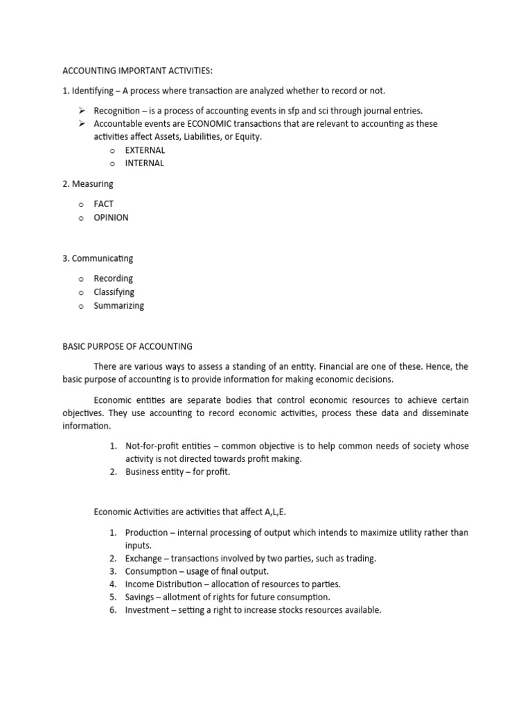 Overview of Accounting | PDF | Accounting | Financial Statement