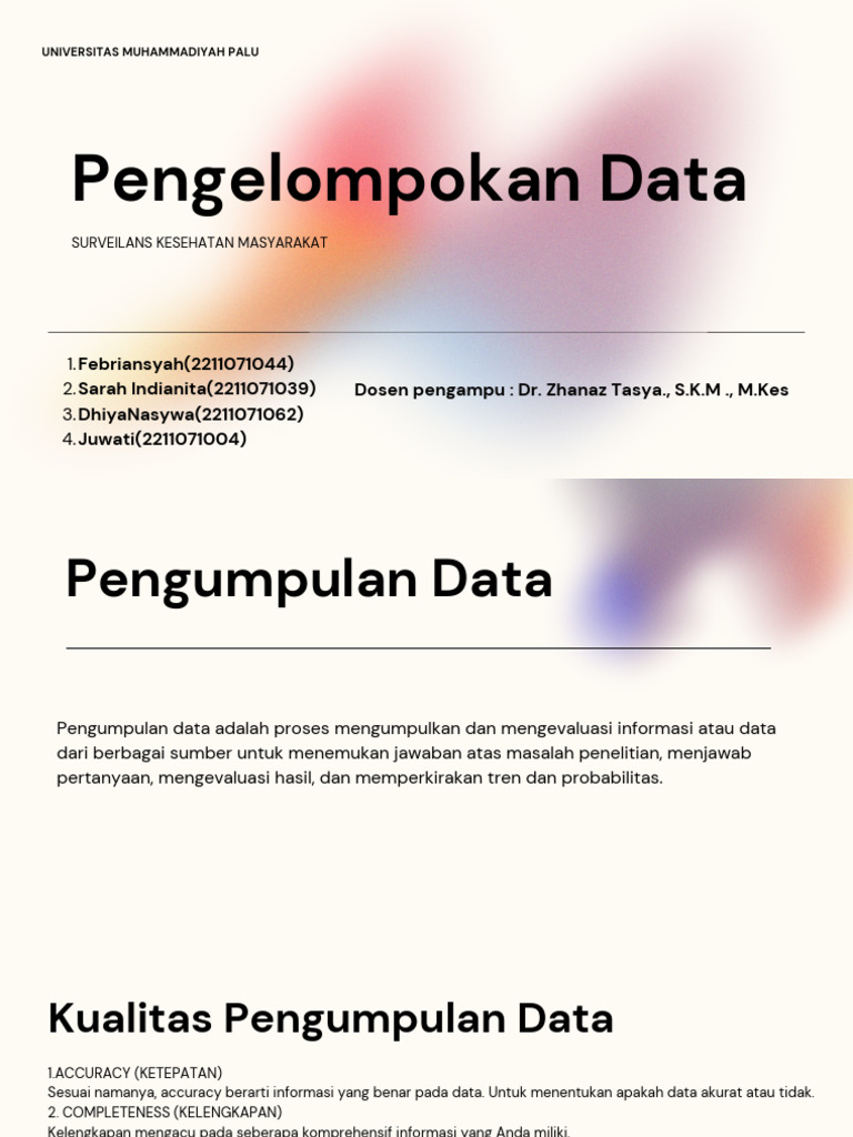 Pengelompokan Data Surveilans Kesmas (Kelompok 2) | PDF