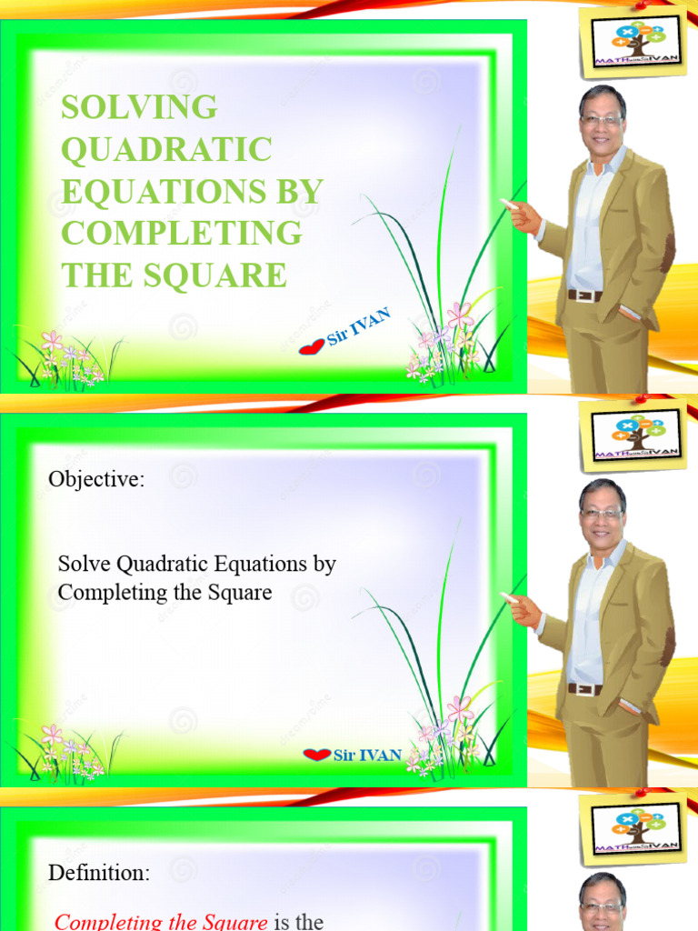 Solving Quadratic Equations Cts | PDF | Art | Science & Mathematics