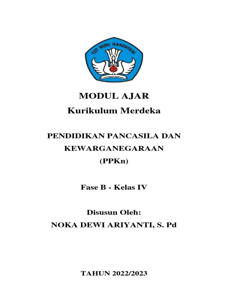 Modul Ajar Pancasila Kelas 4 Kurikulum Merdeka Bab 4 | PDF | Karier ...