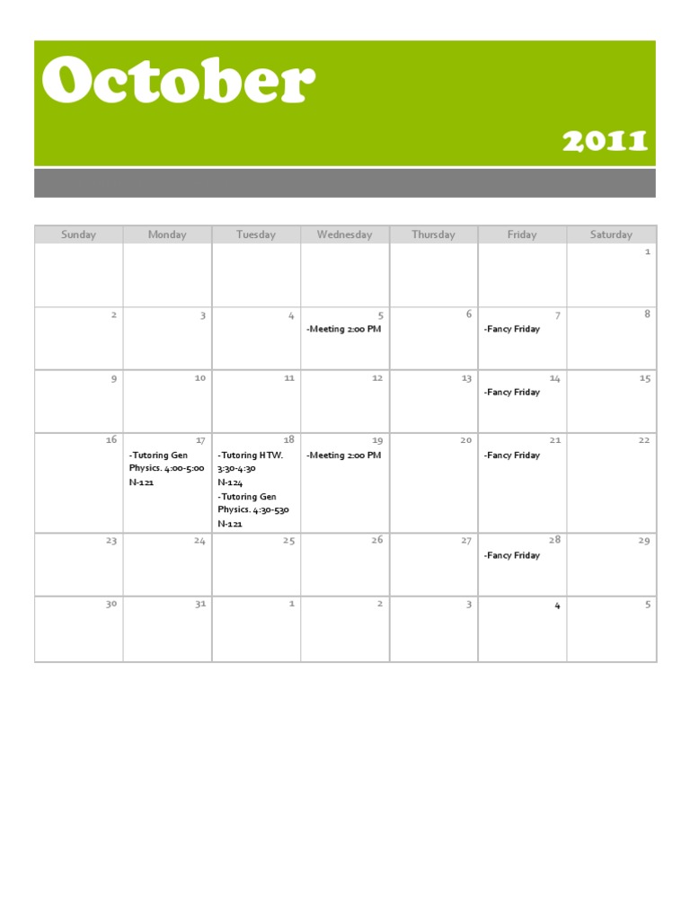 SPS Calendar | PDF