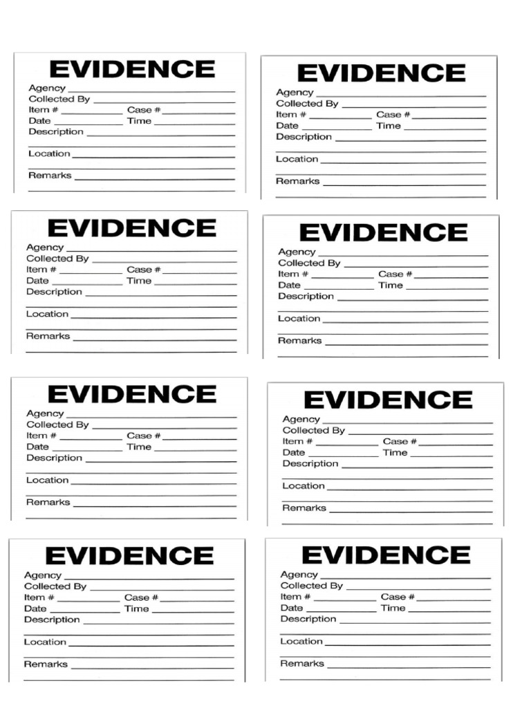 EVIDENCE | PDF