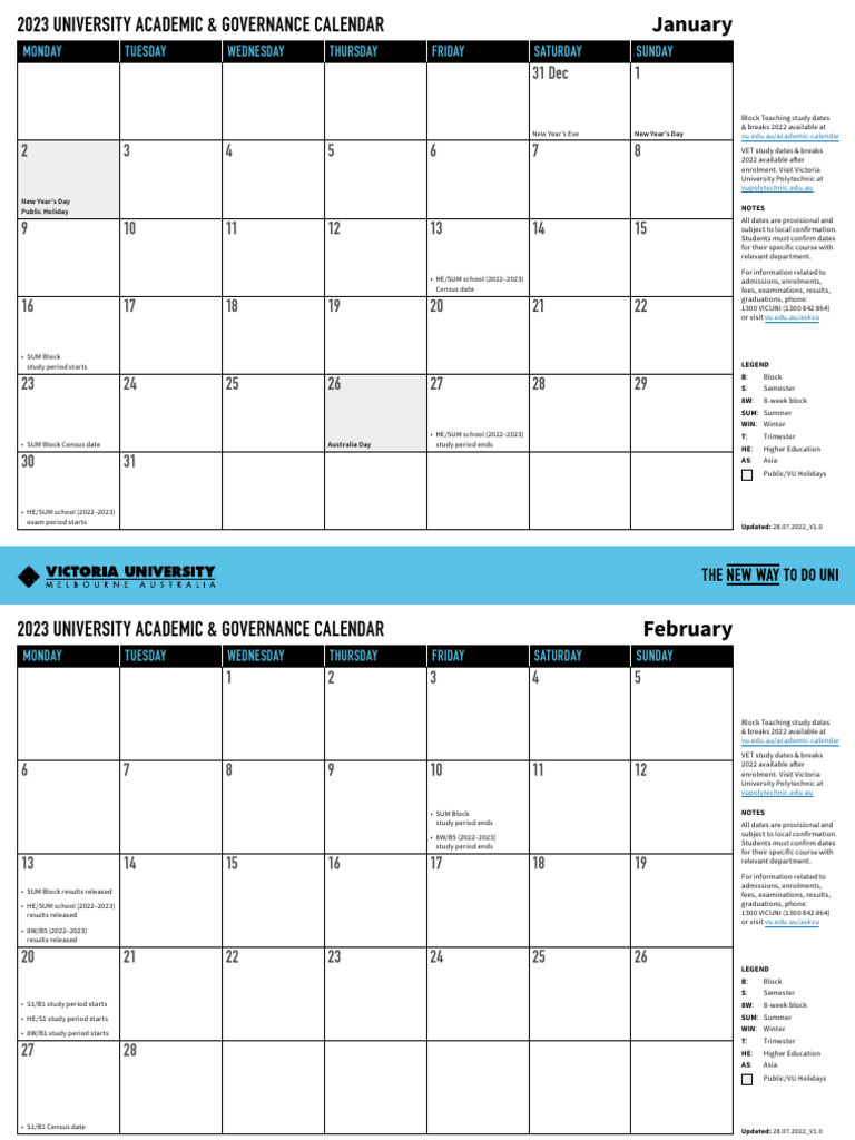 2023 Academic Calendar Guide | PDF | Academic Term | Observances
