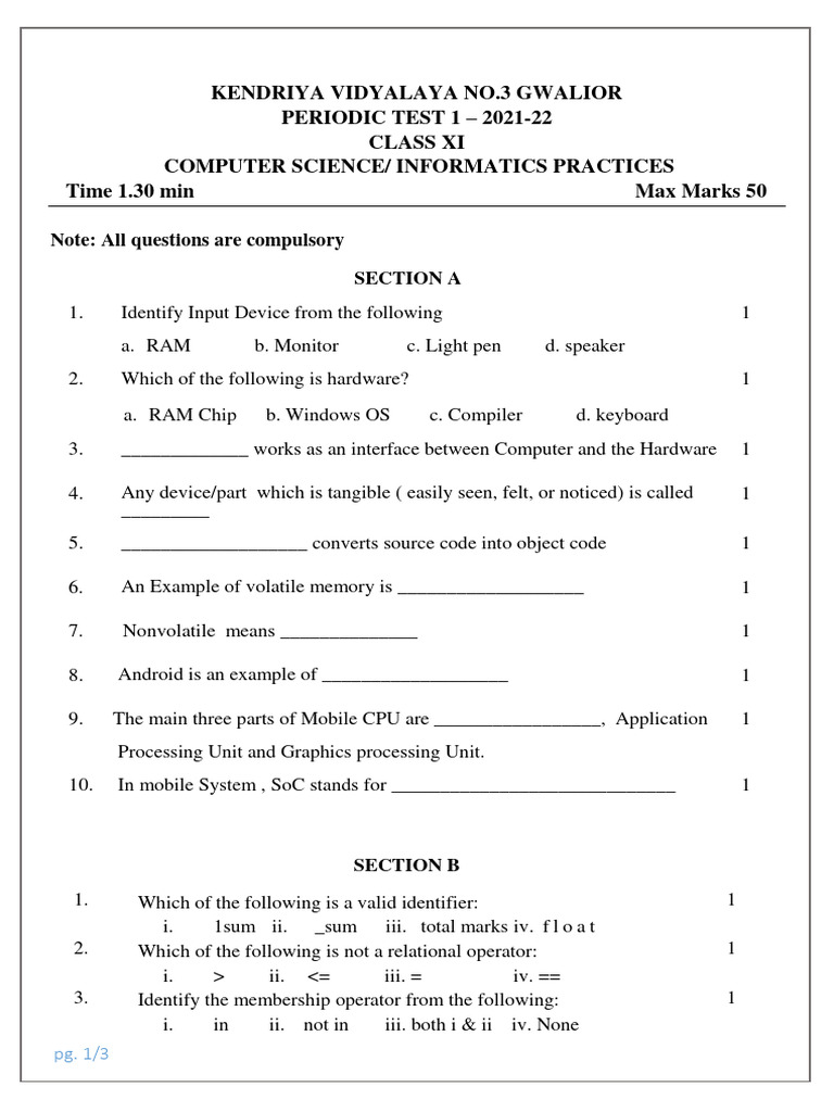 Xi Cs - Ip pt1 | PDF | Input/Output | Programming