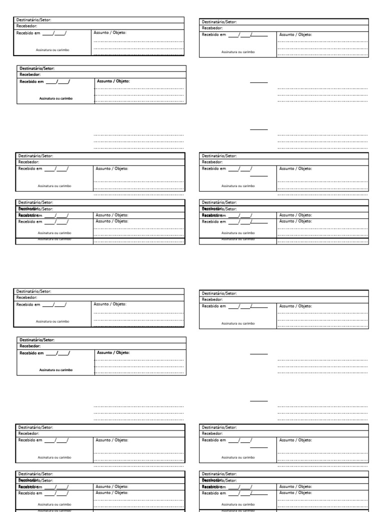 Modelo de Livro de Protocolo PDF | PDF