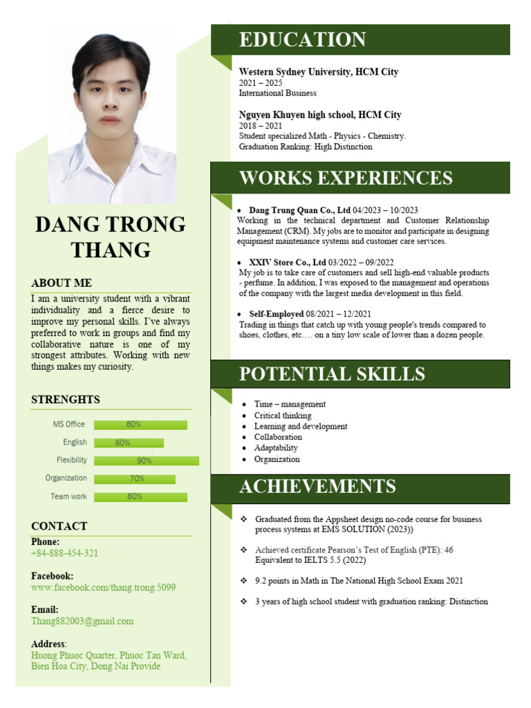 Sample CV | PDF
