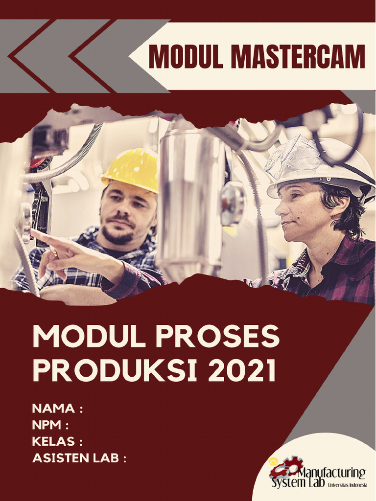 Modul Mastercam Proses Produksi 2021 | PDF